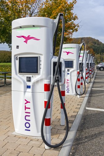 IONITY high-power-charging / HPC units, rapid charger for electric ...
